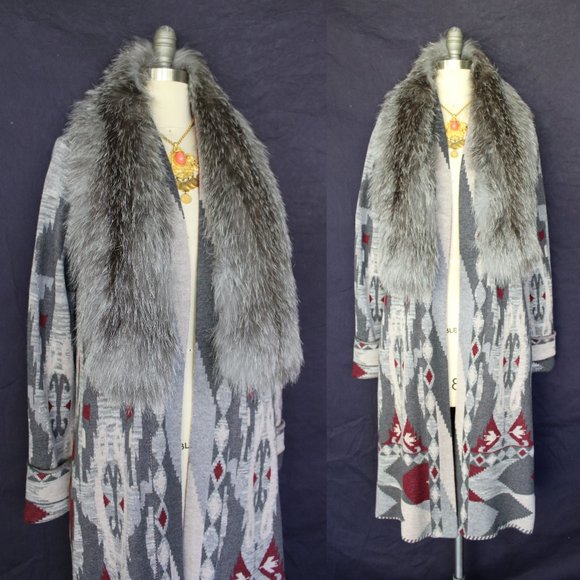 Calypso St. Barth | Sweaters | Calypso St Barth Wool Fox Fur Aztec ...